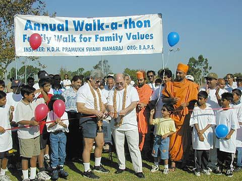 BAPS Walkathon To Promote Values , Los Angeles, CA, USA