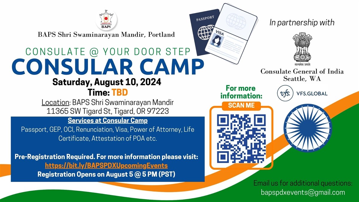 BAPS Shri Swaminarayan Mandir - Portland - Upcoming Events