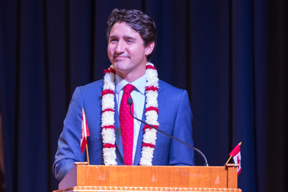 Canadian Prime Minister Justin Trudeau visits BAPS Shri Swaminarayan ...