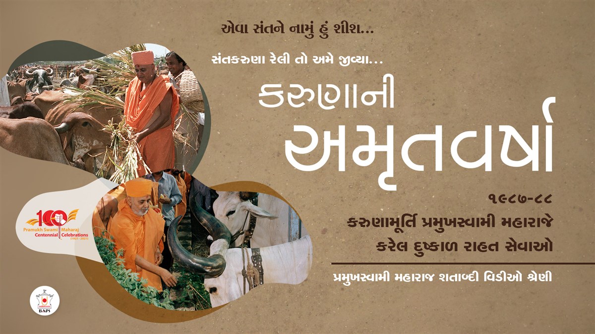 Eva Santne Namu Hu Shish, Pushpa 11 to 13: BAPS Famine Relief Work 1987