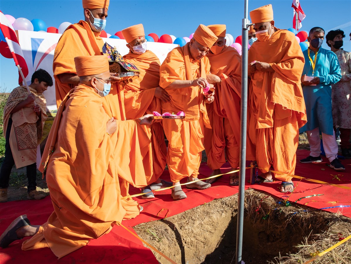Bhumi Pujan of BAPS Hindu Mandir, Paris, France