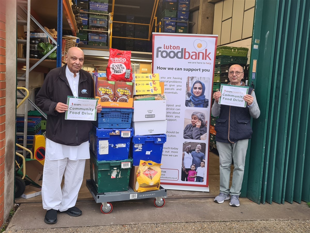 BAPS Charities Community Food Drive 2025, Luton, UK